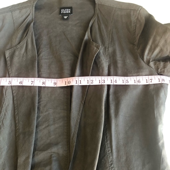 Eileen Fisher | Jackets & Coats | Eileen Fisher Open Front Linen Blend ...